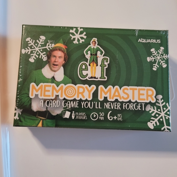 Games | Elf The Movie Memory Master Card Game By Aquarius 4 Player Ages ...